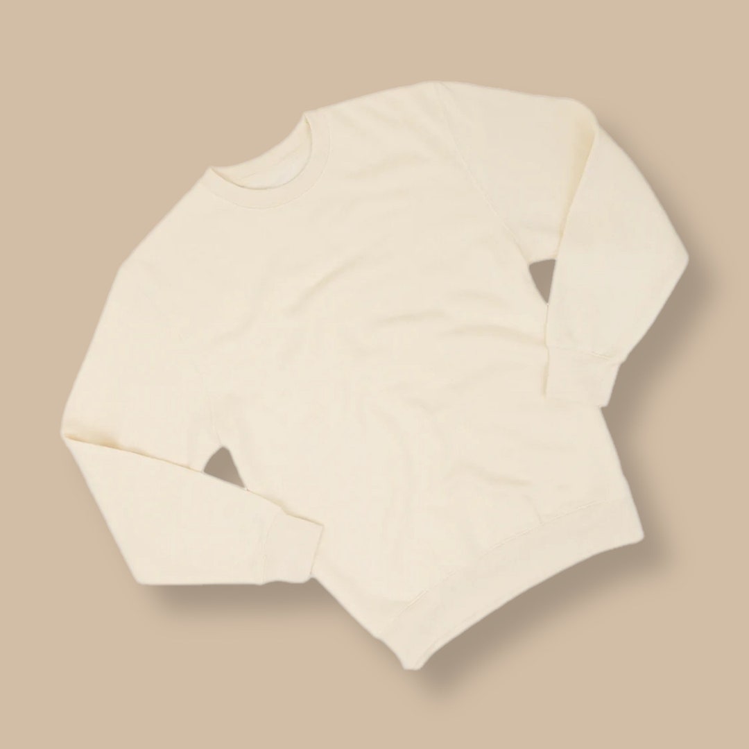 Premium Blank Beige Crew Neck Pullover - Etsy