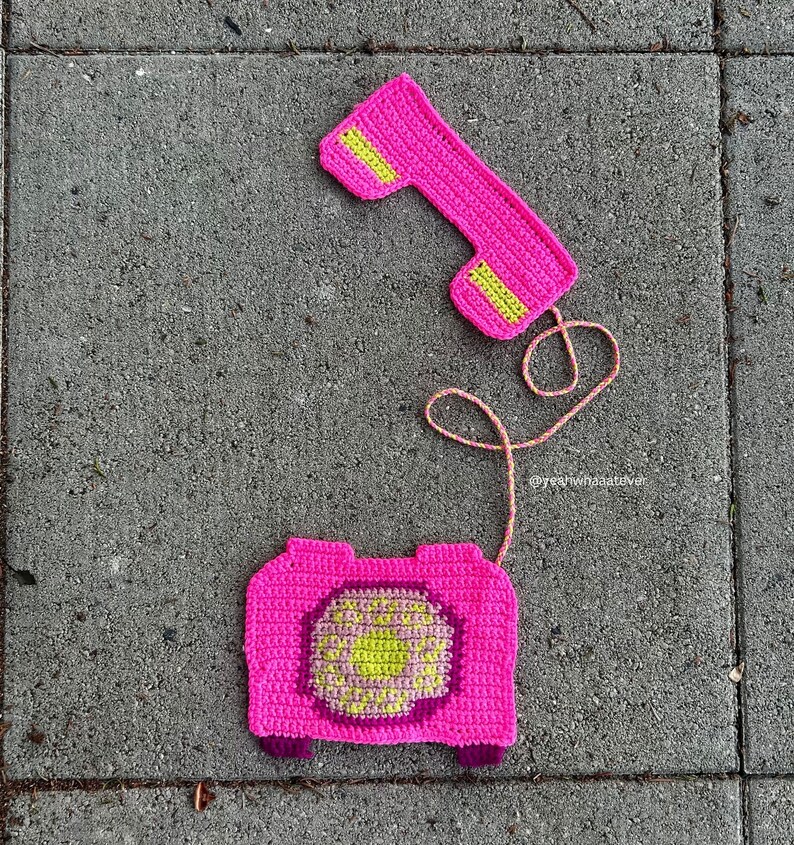Telephone Cutout Tapestry Crochet Pattern - Etsy