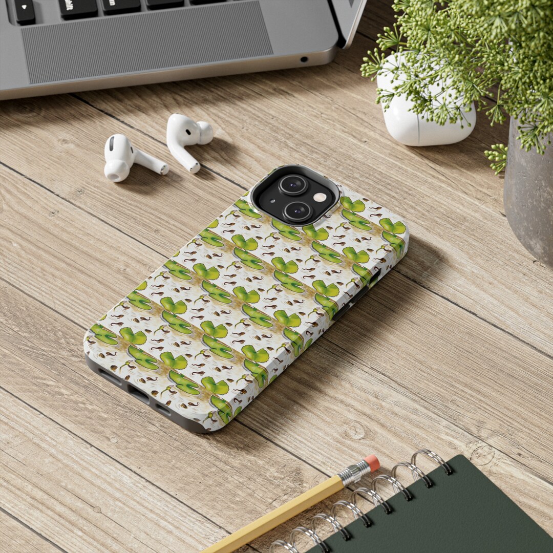Cute Pond Tadpoles and Lily Pads Pattern iPhone Case, Tadpole Creations ...