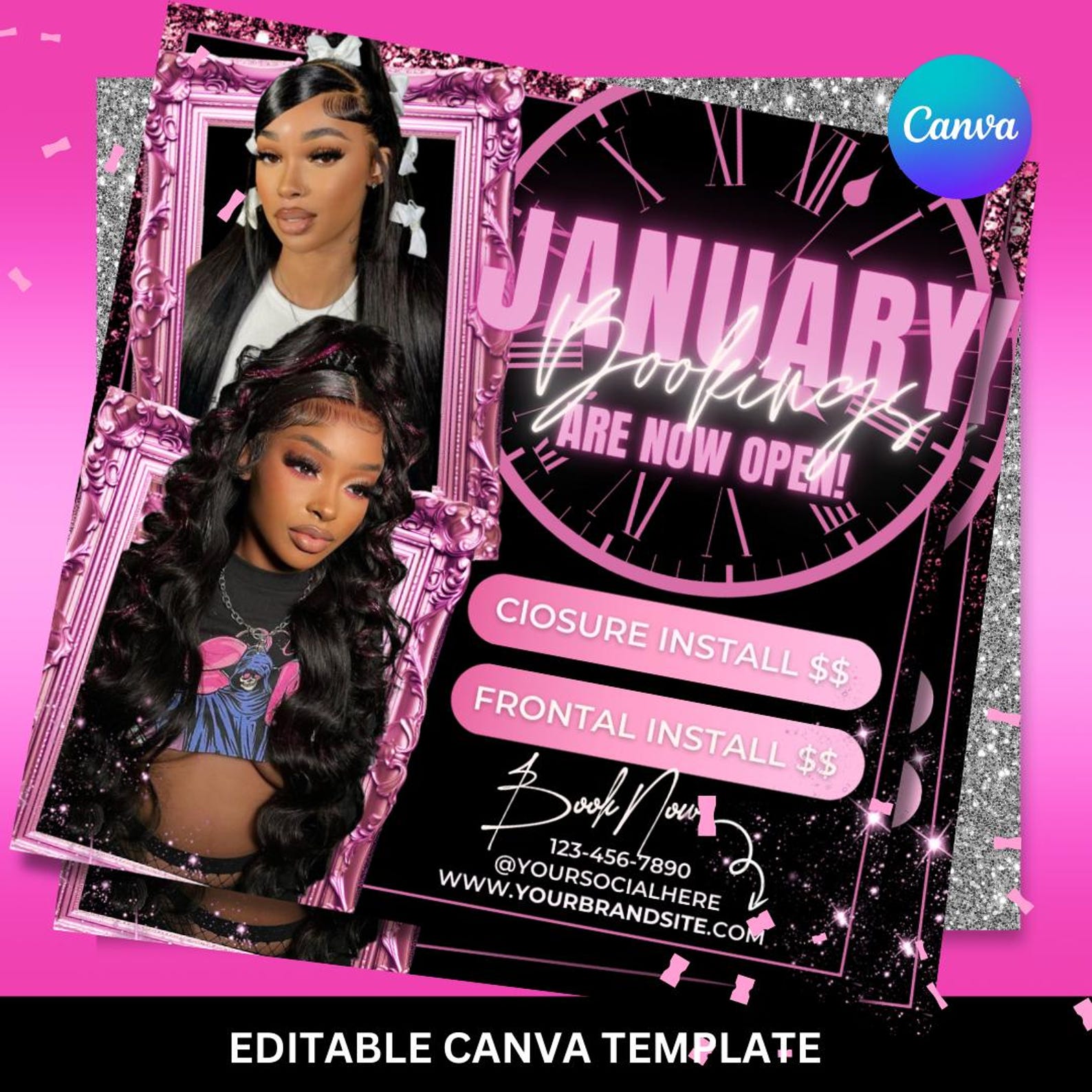 January Booking Flyer, New Year Flyer, Booking Flyer, Books Open ...