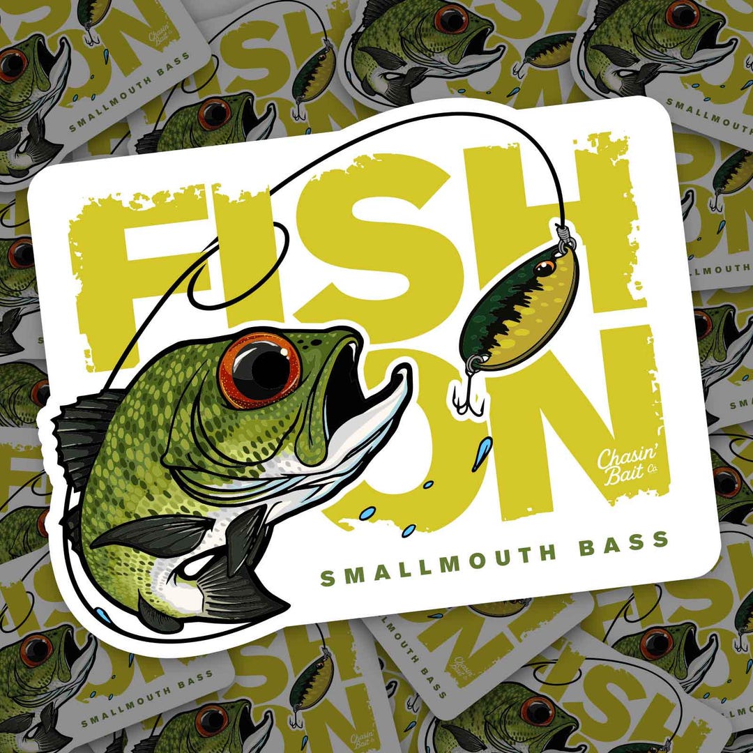 Smallmouth Bass Sticker | Hand-drawn Art Vinyl Decal - Etsy