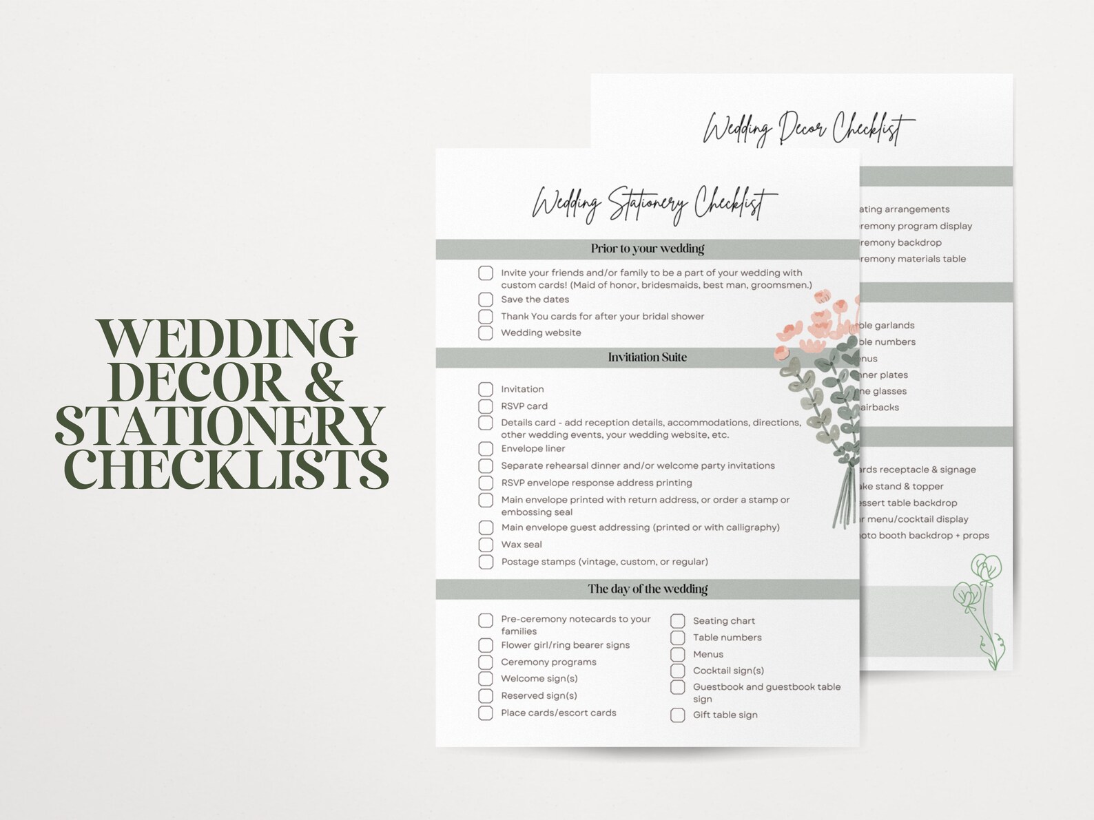 Simple Wedding Checklist Printable Canva Template, Printable Wedding ...