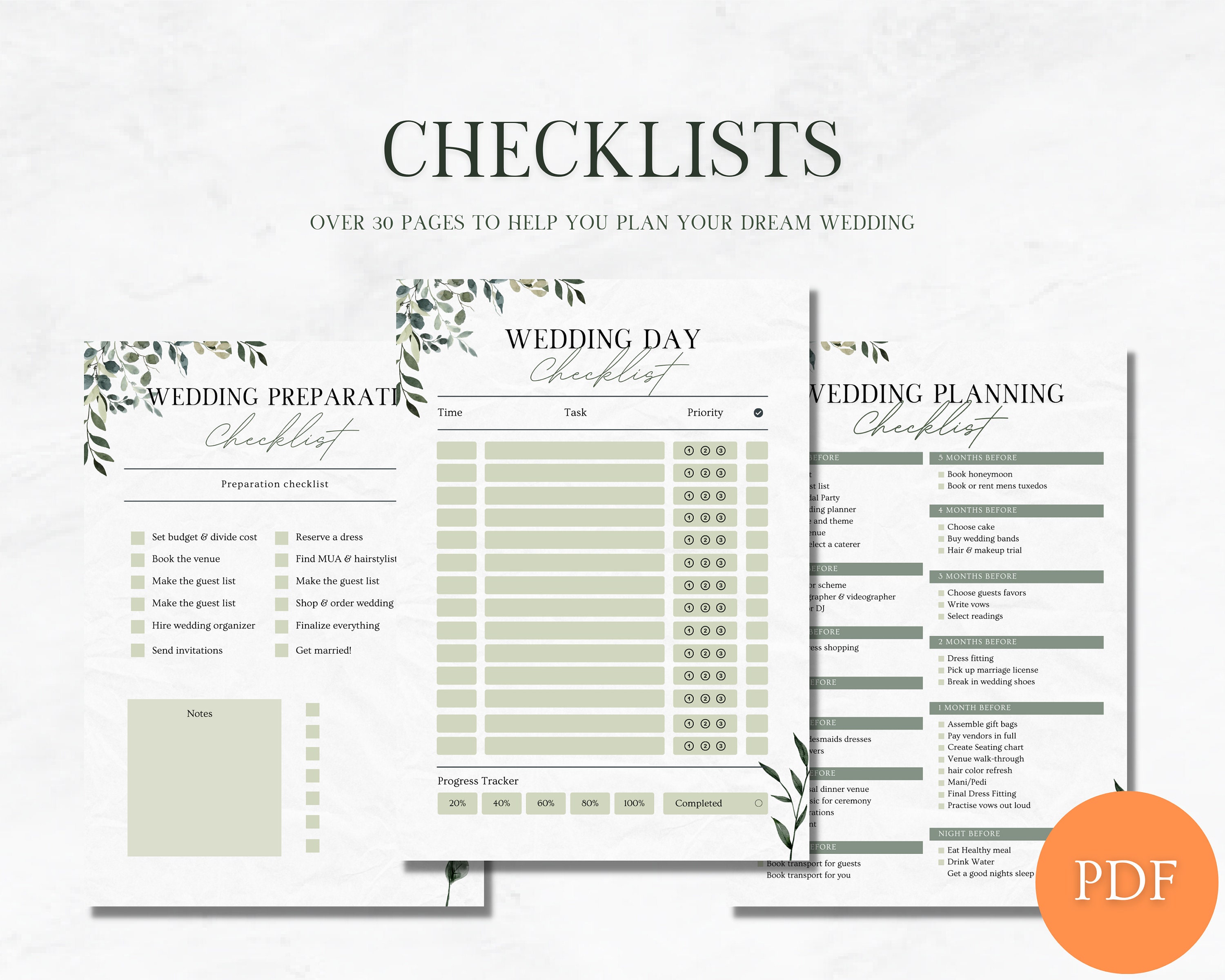 Wedding Planner Printable, Printable Wedding Planner Kit, Wedding ...