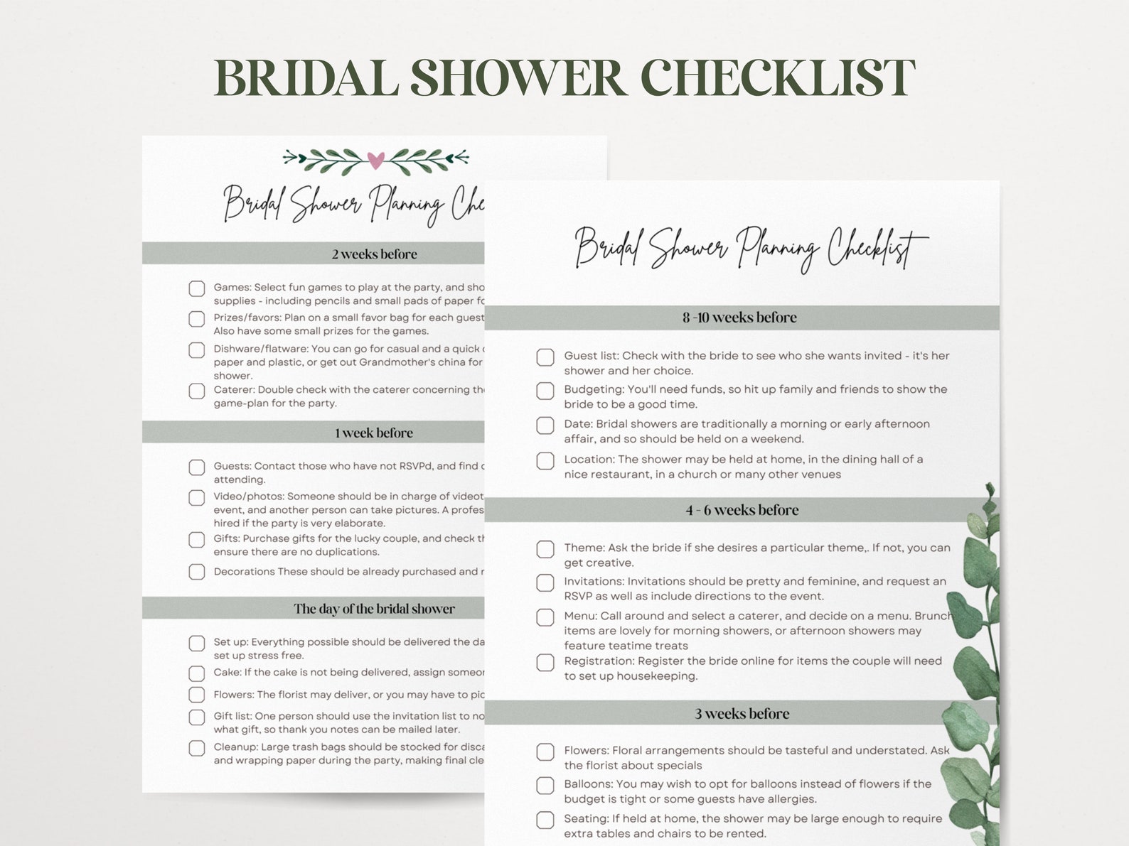 Simple Wedding Checklist Printable Canva Template, Printable Wedding ...