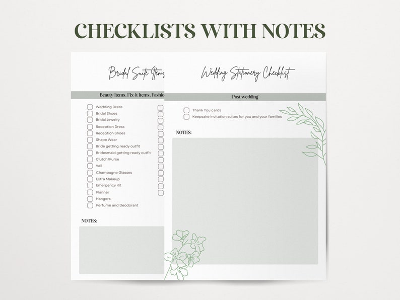 Simple Wedding Checklist Printable Canva Template, Printable Wedding ...