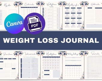 Printable Weight Loss Tracker Journal Digital Weight Loss - Etsy