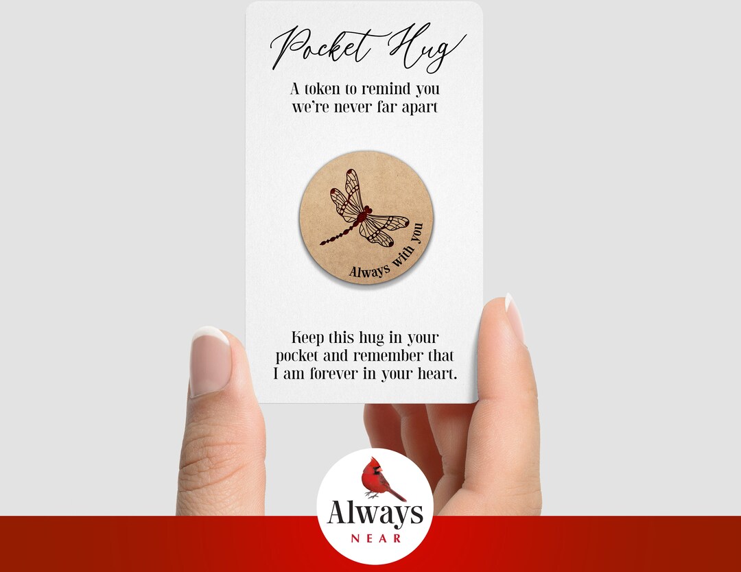 Dragonfly Wooden Pocket Hug: Memorial Gift, Grief Support - Etsy
