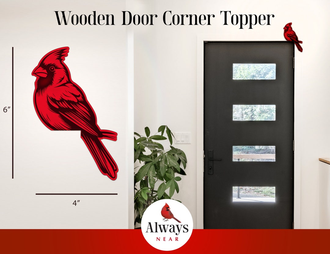 Cardinal Bird Corner Door Topper Memorial Gift Grief Support Loving ...