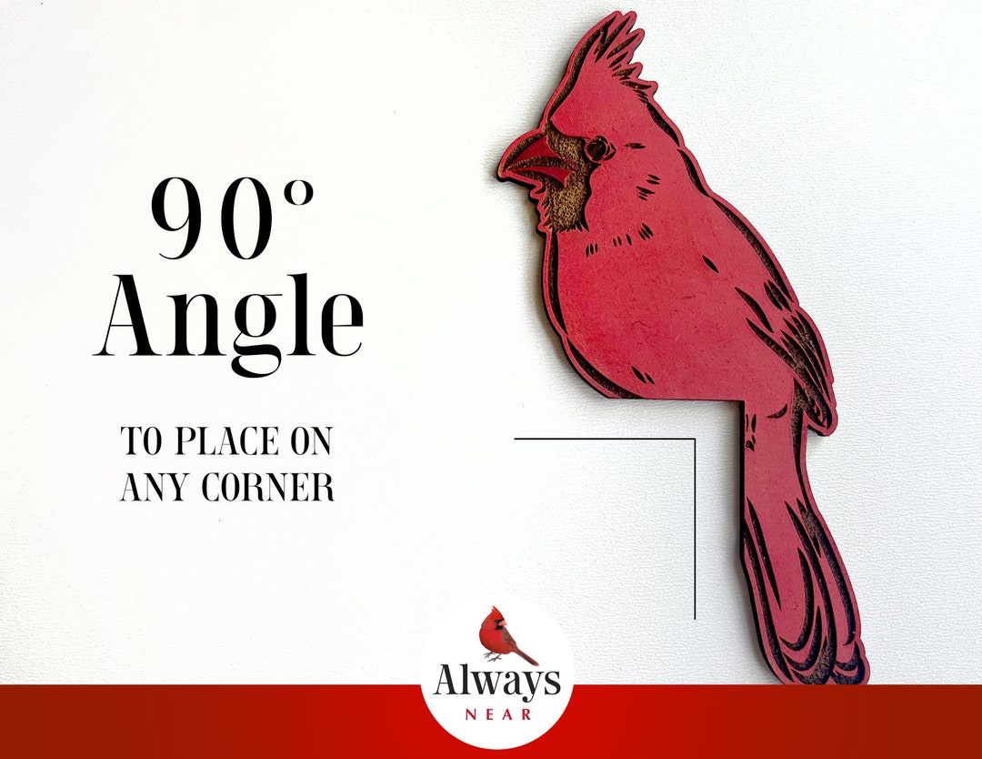 Cardinal Bird Door Corner Topper: Memorial Gift, Bereavement Sympathy ...