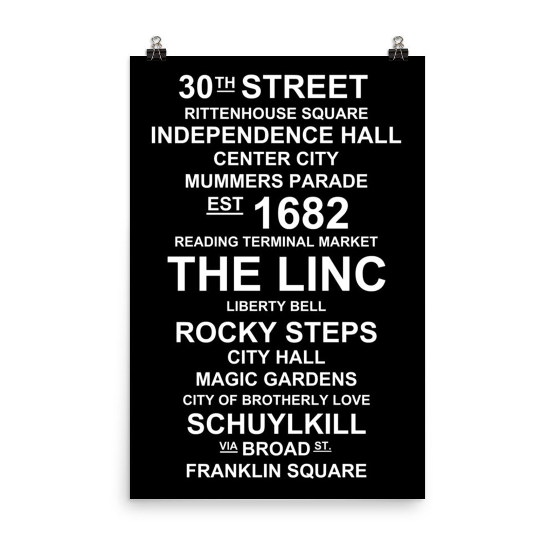 Philadelphia Poster, Philadelphia Wall Art, Philadelphia Decor - Etsy