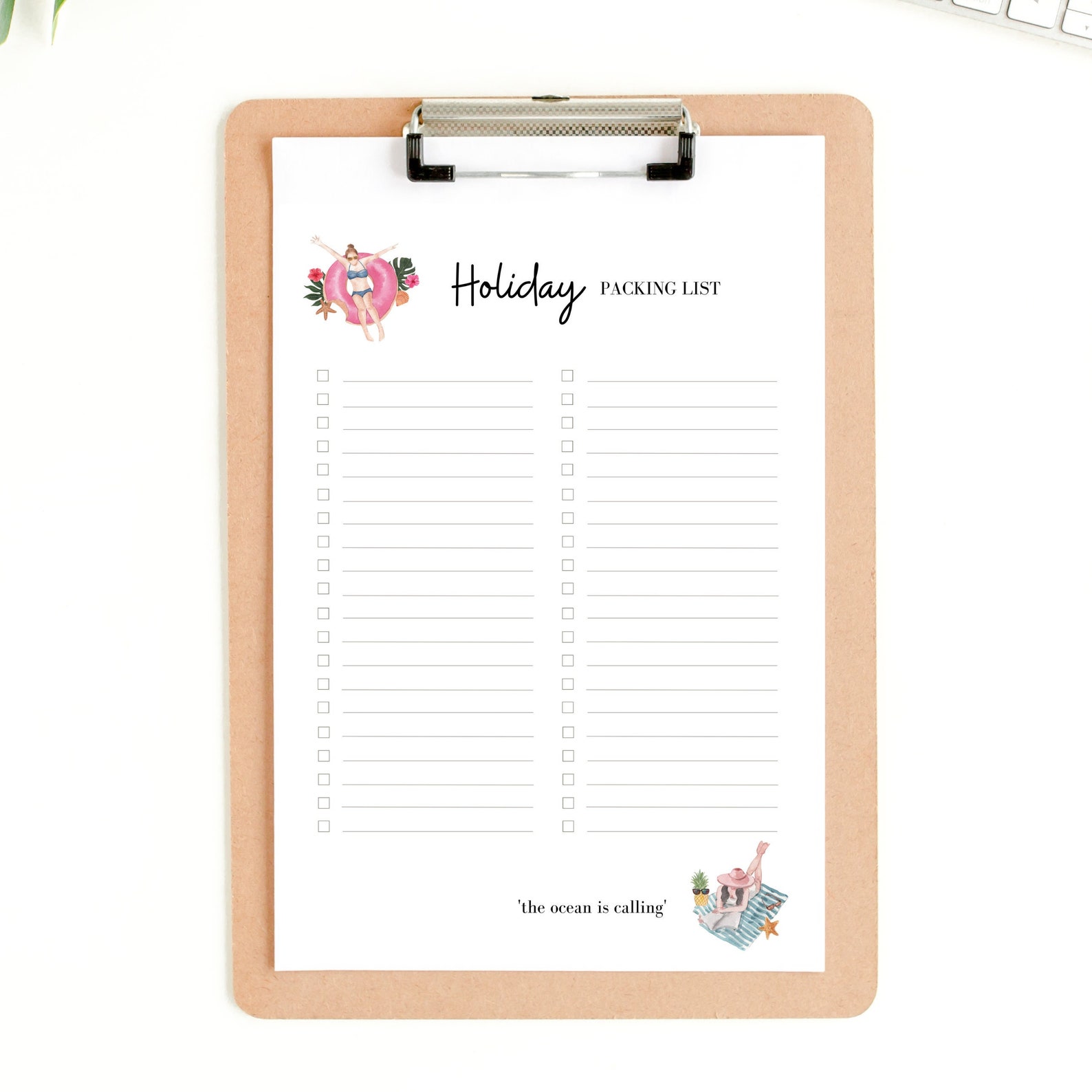 Simple Holiday Packing List Printable Packing List // Simple Packing ...