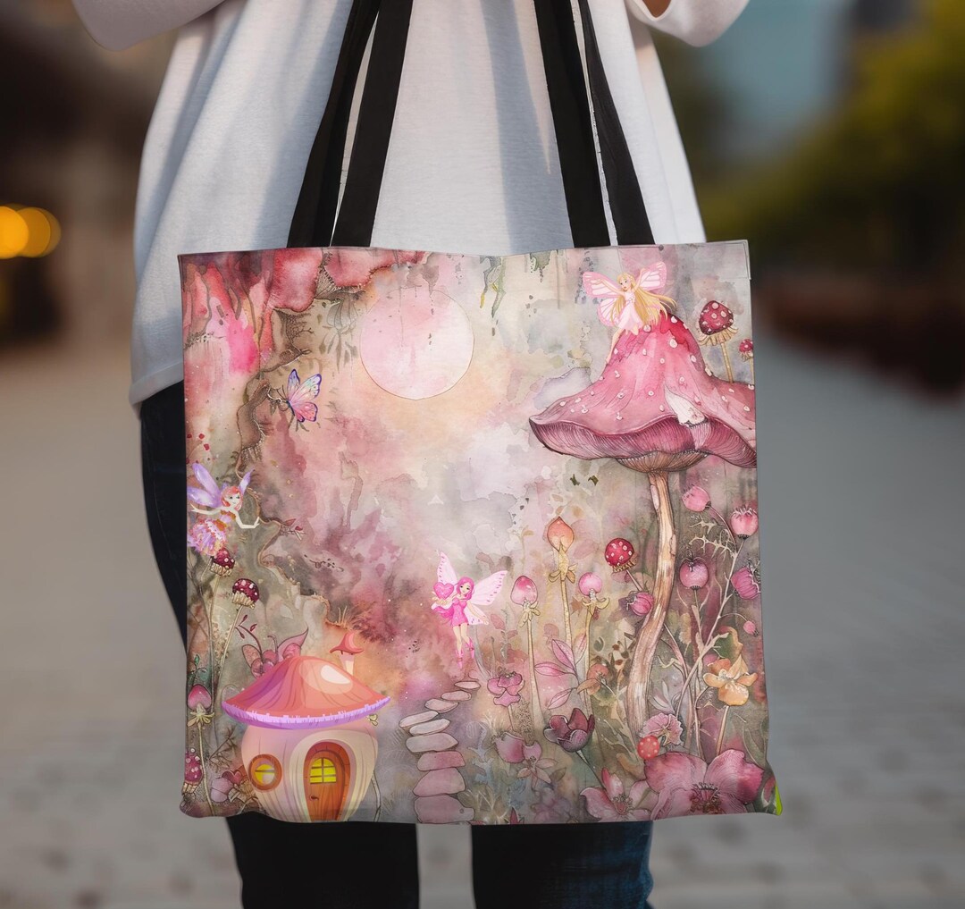 Fairy Tote Bag: Whimsical Fairyland Scene, Fantasy Shoulder Bag - Etsy