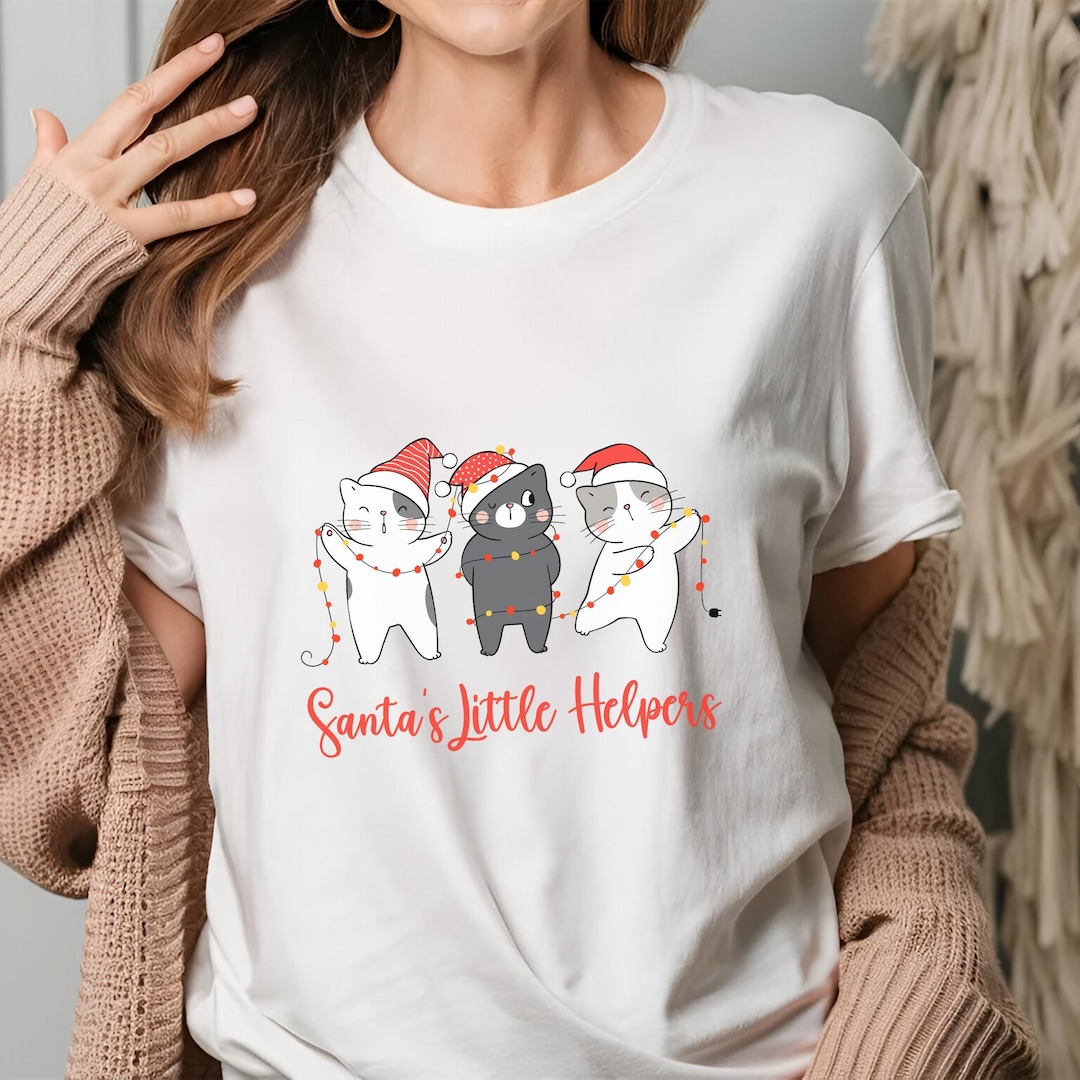 Funny Santas Little Helpers Christmas Shirt, Xmas Tshirt, Secret Santa ...