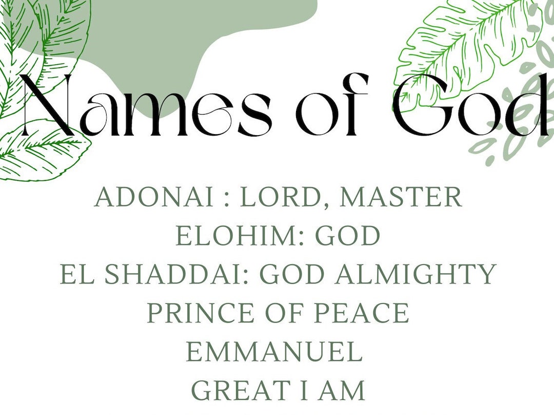 Names of God - Etsy