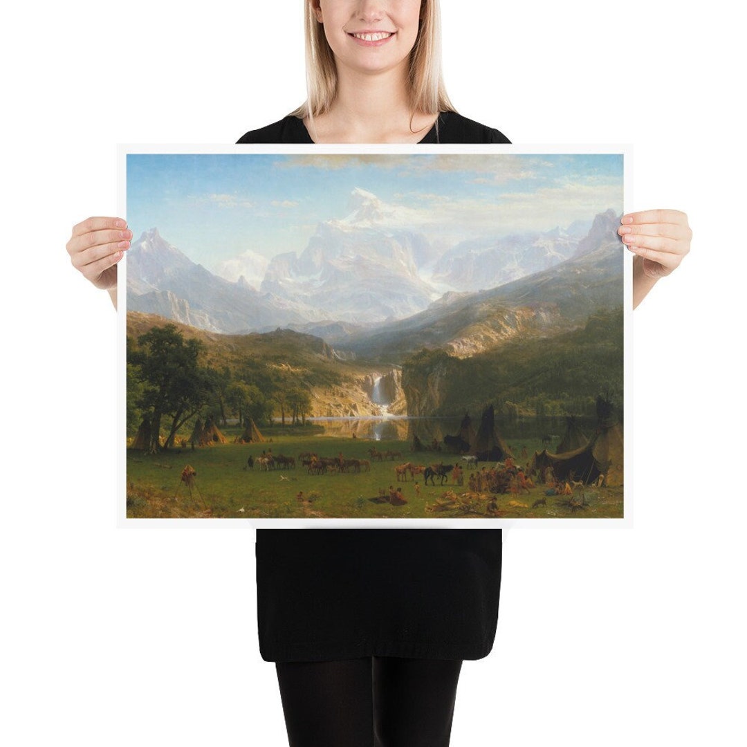 Rocky Mountains - Lander's Peak by Albert Bierstadt Landscape Painting ...