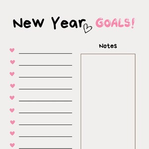 New Year Goals, Planner, Dreams, Digital Goals Tracker - Etsy