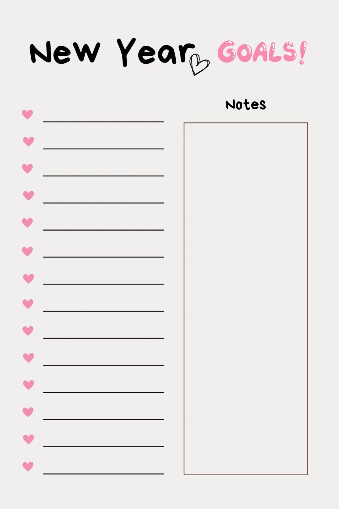 New Year Goals, Planner, Dreams, Digital Goals Tracker - Etsy