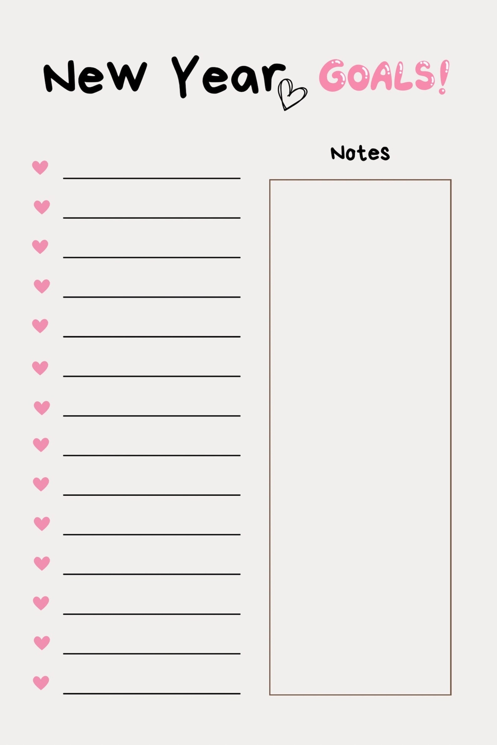 New Year Goals, Planner, Dreams, Digital Goals Tracker - Etsy