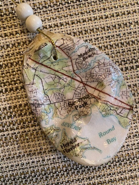 Severna Park MD Oyster Shell Ornament - Etsy