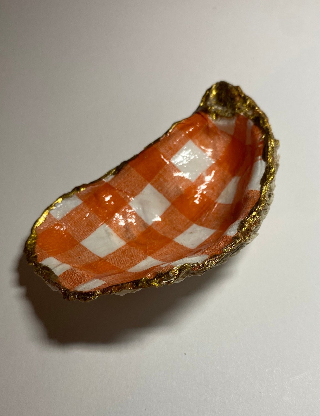 UTK Themed Orange and White Checkerboard Jewelry Holder/trinket Dish ...