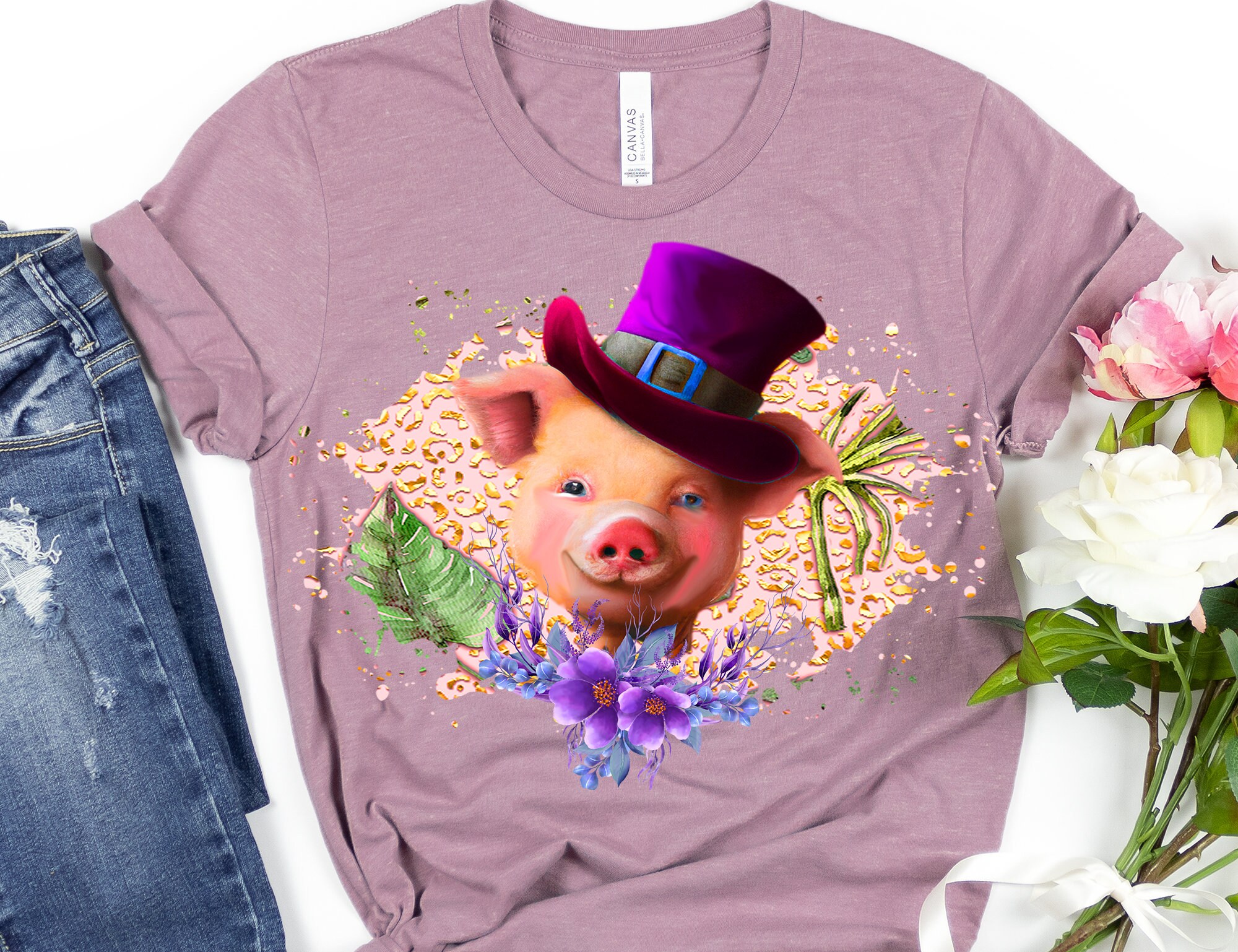Western Pigs Png Sublimation Design Animal Love Png Western - Etsy