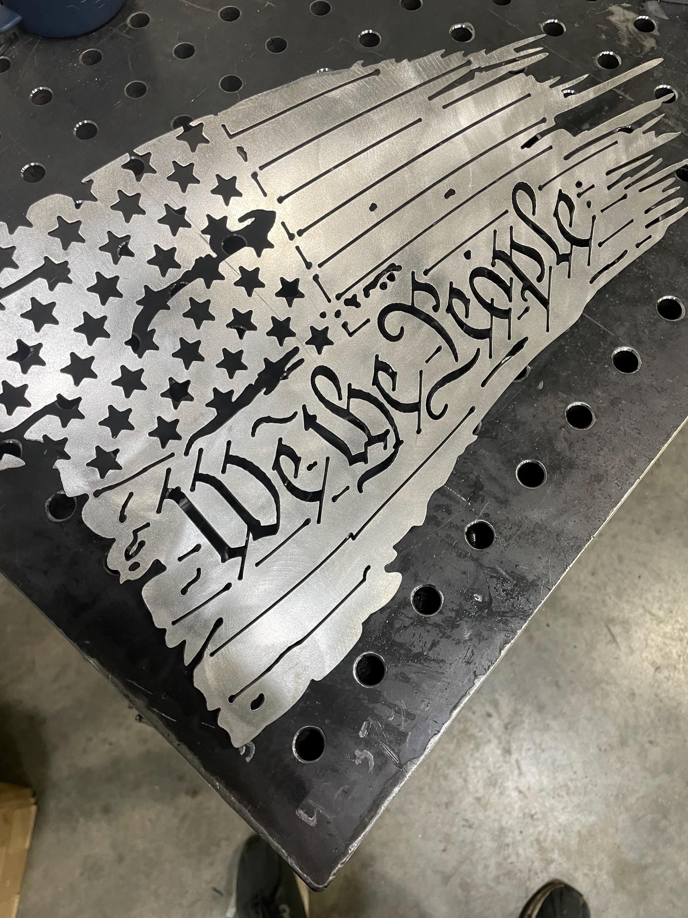 Tattered American Flag (steel) - Etsy