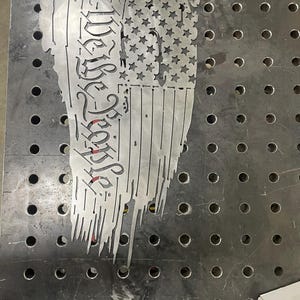 Tattered American Flag (steel) - Etsy