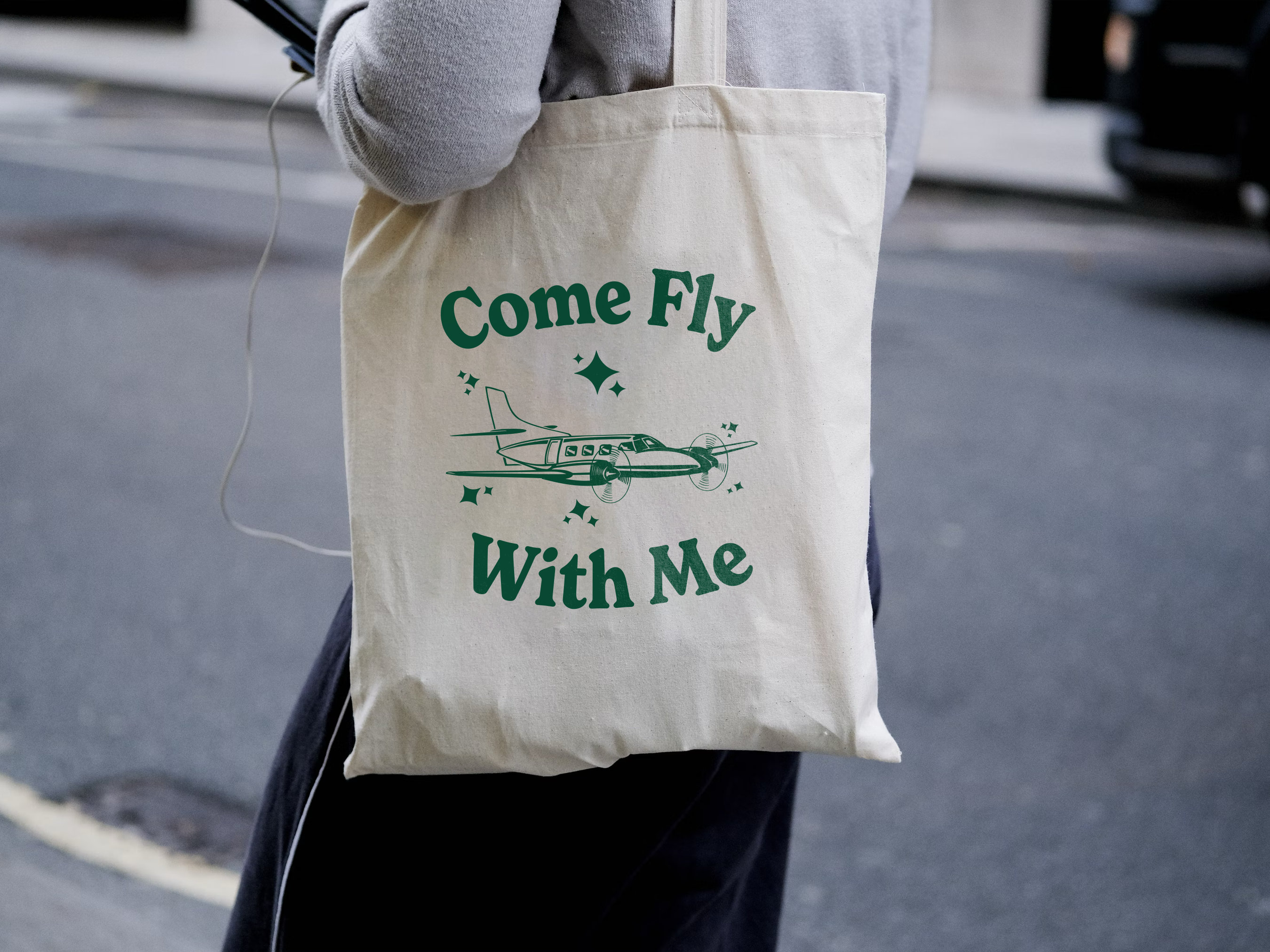 Airplane Tote Bag / Aircraft Canvas Tote Bag / Trendy Tote Bag ...