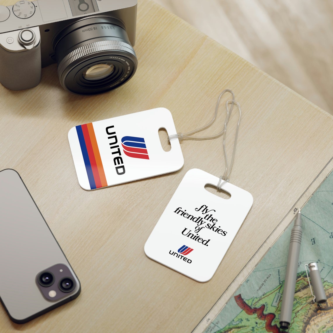 United Airlines / Luggage Tag / Bag Tag / Travel Tag / Pilot Bag Tag ...
