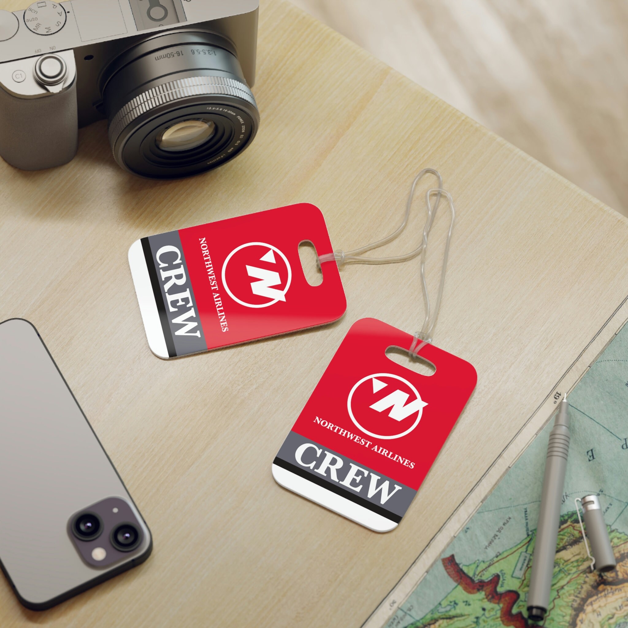 Northwest Airlines / Crew Luggage Tag / Bag Tag / Travel Tag / Pilot ...