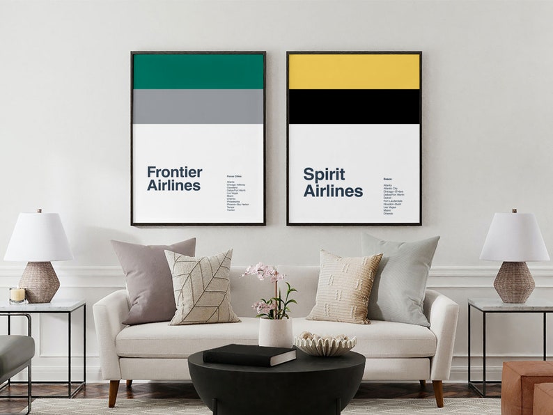 Frontier Airlines / Airline Livery Art / Minimal Poster Print ...