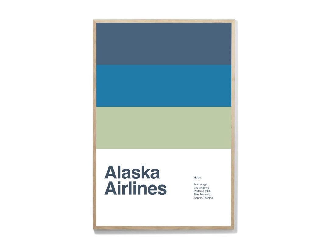 Alaska Airlines / Airline Livery Art / Minimal Poster Print / Aviation ...