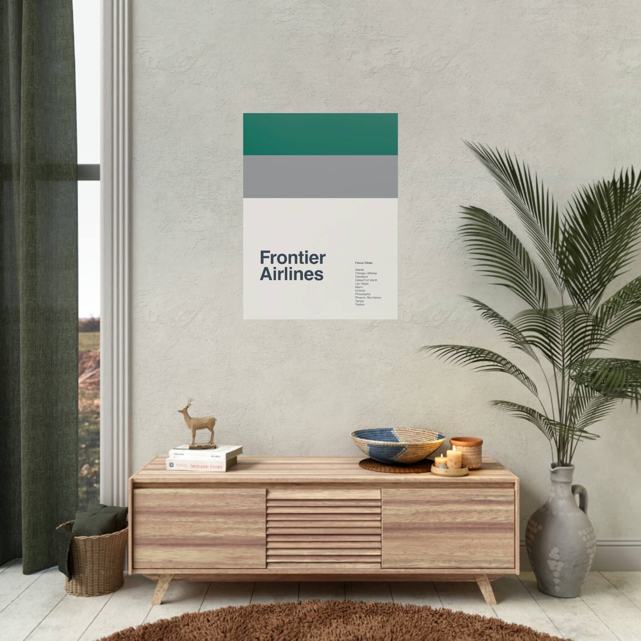 Frontier Airlines / Airline Livery Art / Minimal Poster Print ...