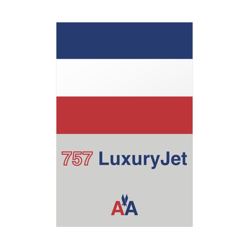 American Airlines - Retro Airplane Poster Art - Boeing 757 - Luxury Jet ...