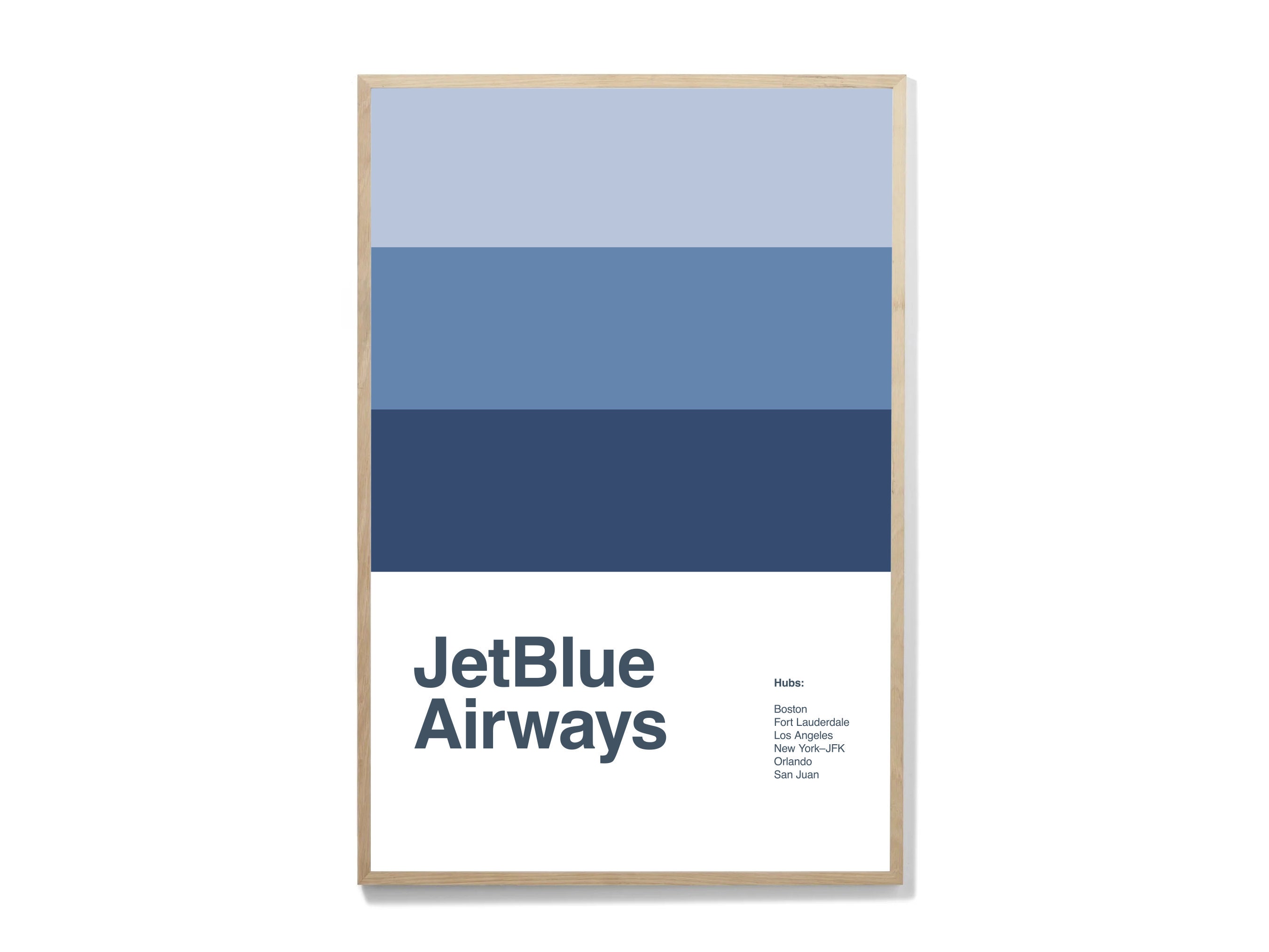 Jetblue Airways / Airline Livery Art / Airplane Poster Print / Aviation ...