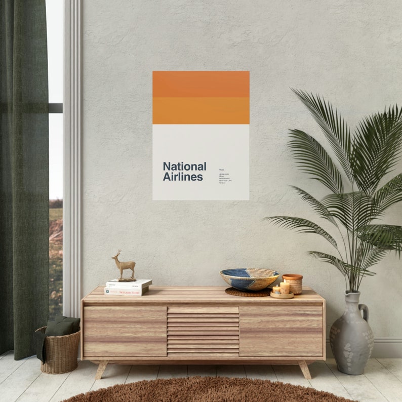National Airlines / Airline Poster / Airplane Decor / Airline Wall Art ...