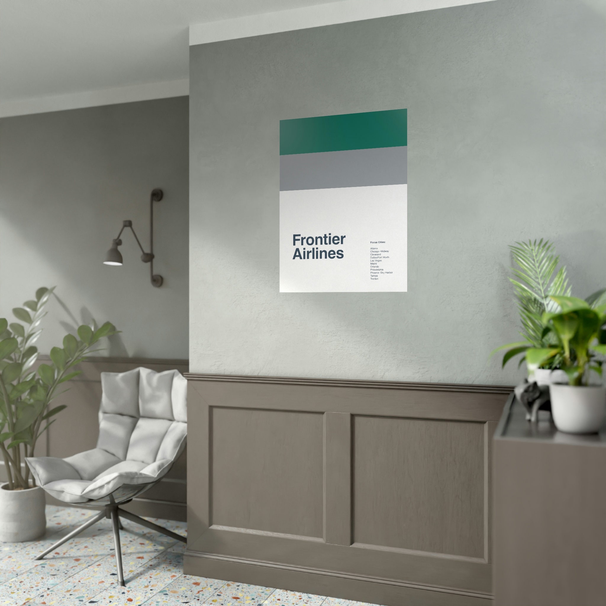 Frontier Airlines / Airline Livery Art / Minimal Poster Print ...