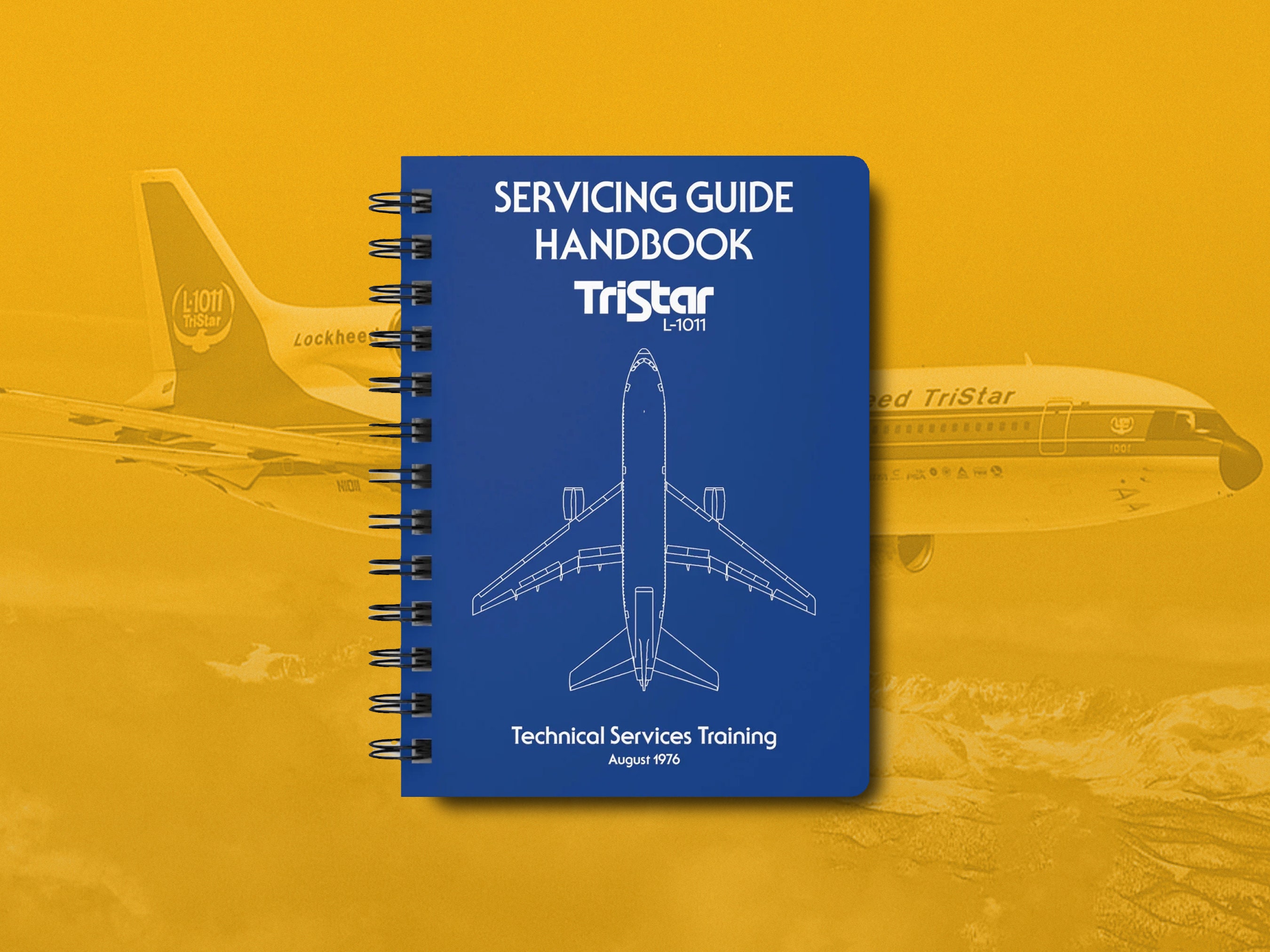 Retro Notebook / Lockheed L-1011 / Aircraft Notebook / Vintage Lined ...