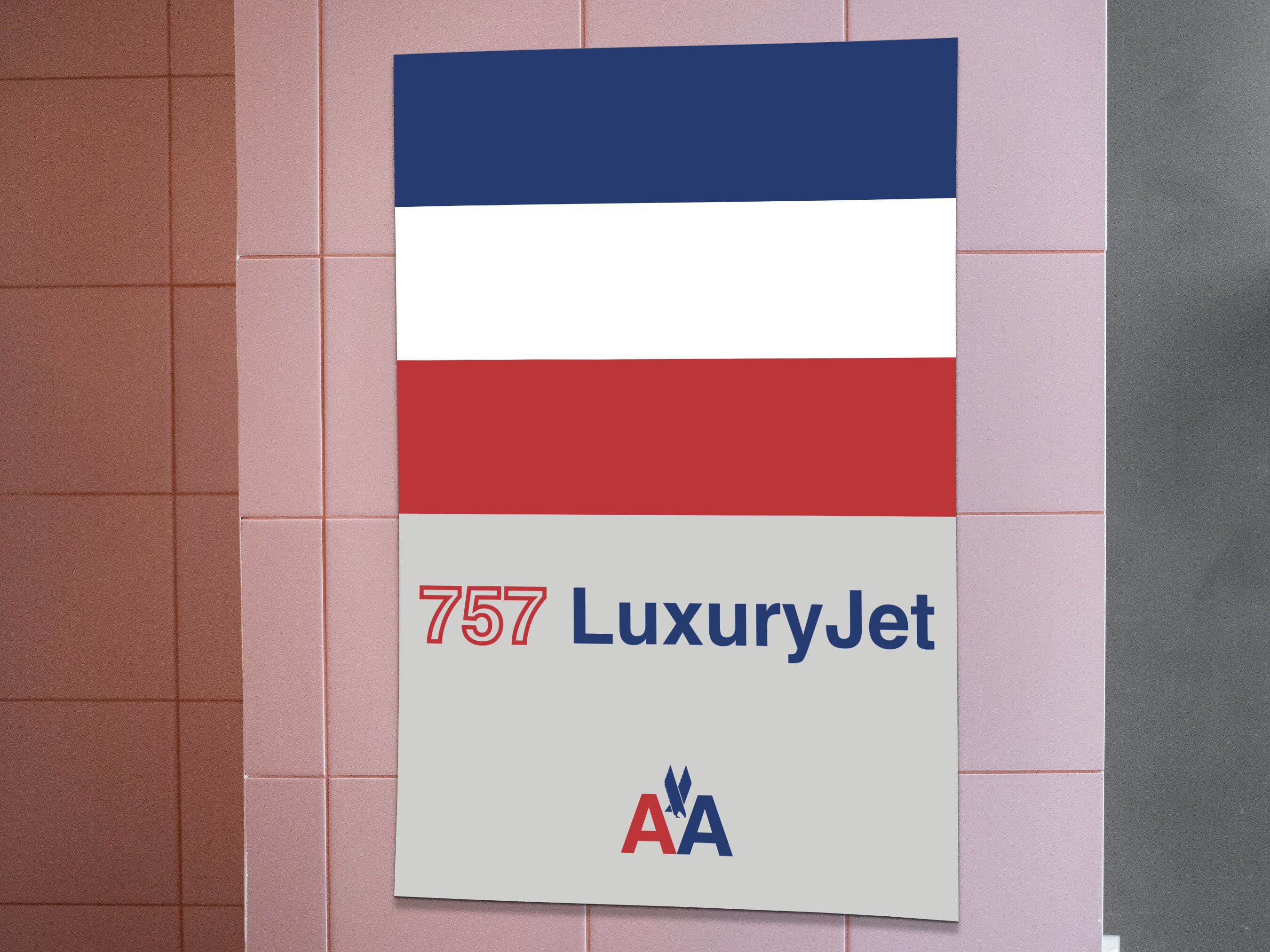 American Airlines - Retro Airplane Poster Art - Boeing 757 - Luxury Jet ...