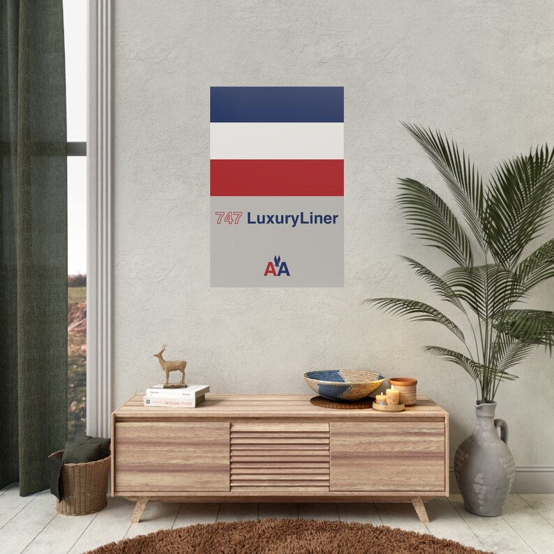 American Airlines - Retro Airline Livery Art - Boeing 747 - Luxury ...