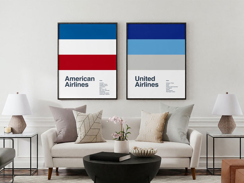 United Airlines / Airline Poster / Airplane Poster Print / Airplane ...
