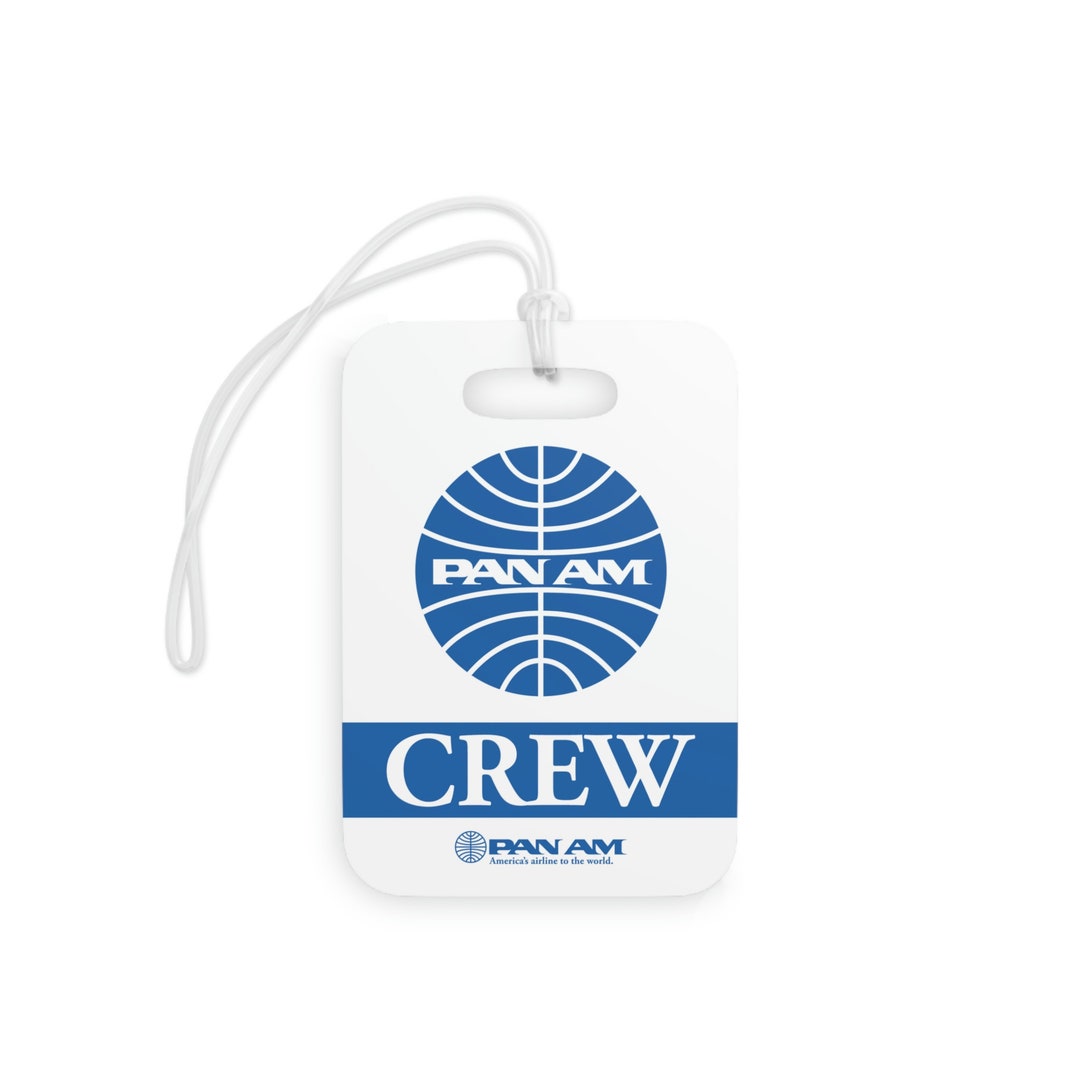 Pan Am / Crew Luggage Tag / Bag Tag / Travel Tag / Pilot Crew Tag ...