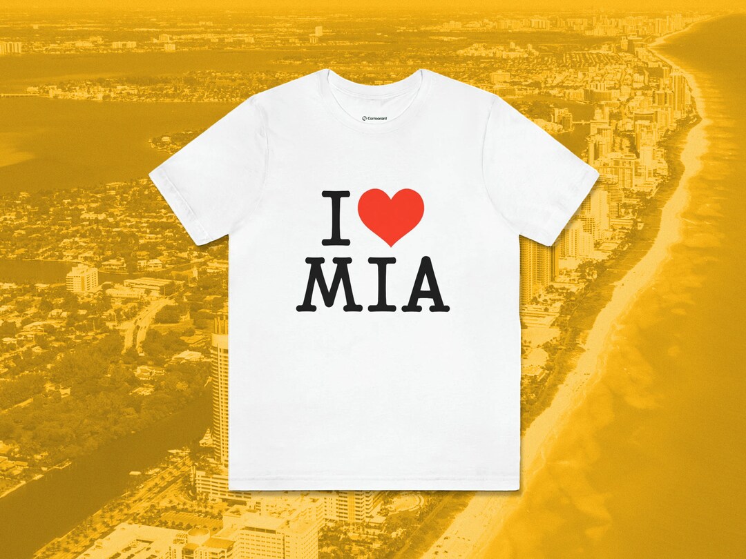 I Love Miami - Vintage Inspired Design - MIA Airport - Aviation Apparel ...