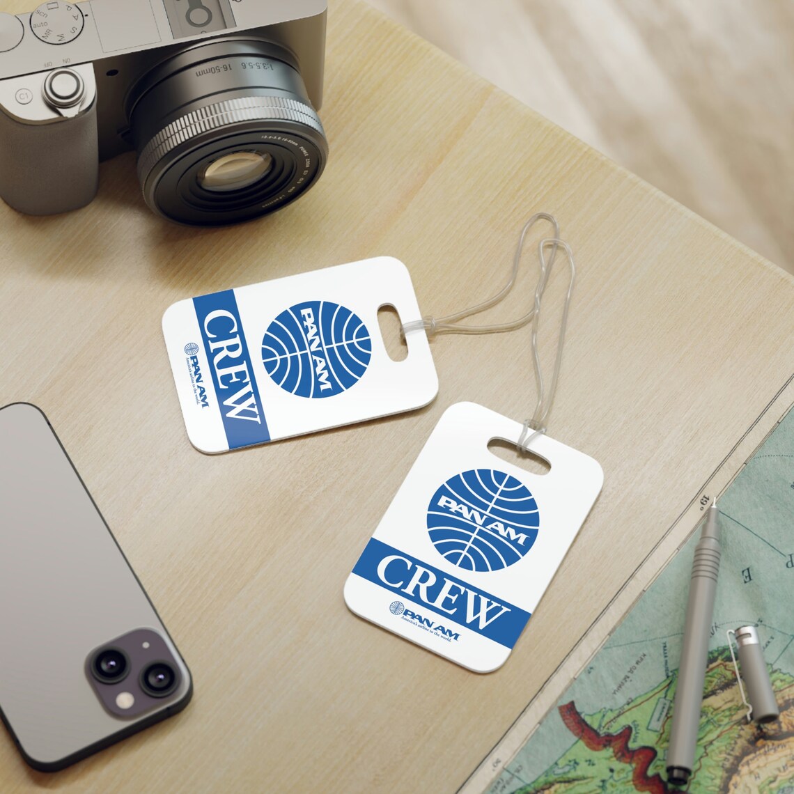 Pan Am / Crew Luggage Tag / Bag Tag / Travel Tag / Pilot Crew Tag ...