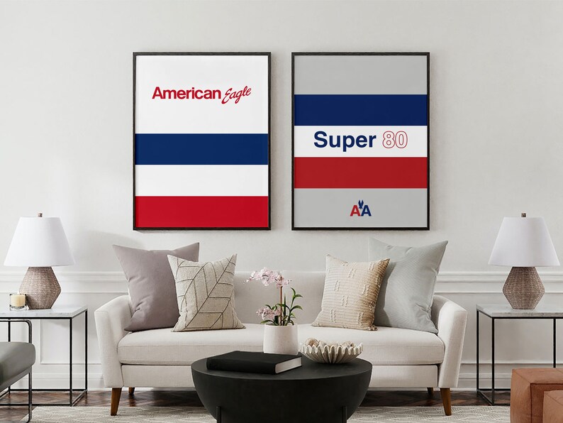 American Airlines - Retro Airplane Livery Art - Mcdonnell Douglas MD-80 ...