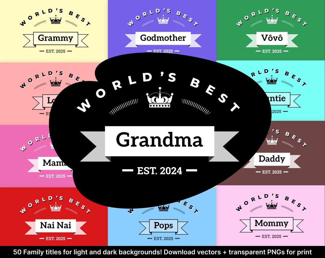 Printable world's Best Family Titles 50 Titles for Dark and Light ...