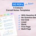 Printable Cornell Notes Template - 60pdfs + 5 Bonus - 5 Pastel Colors ...