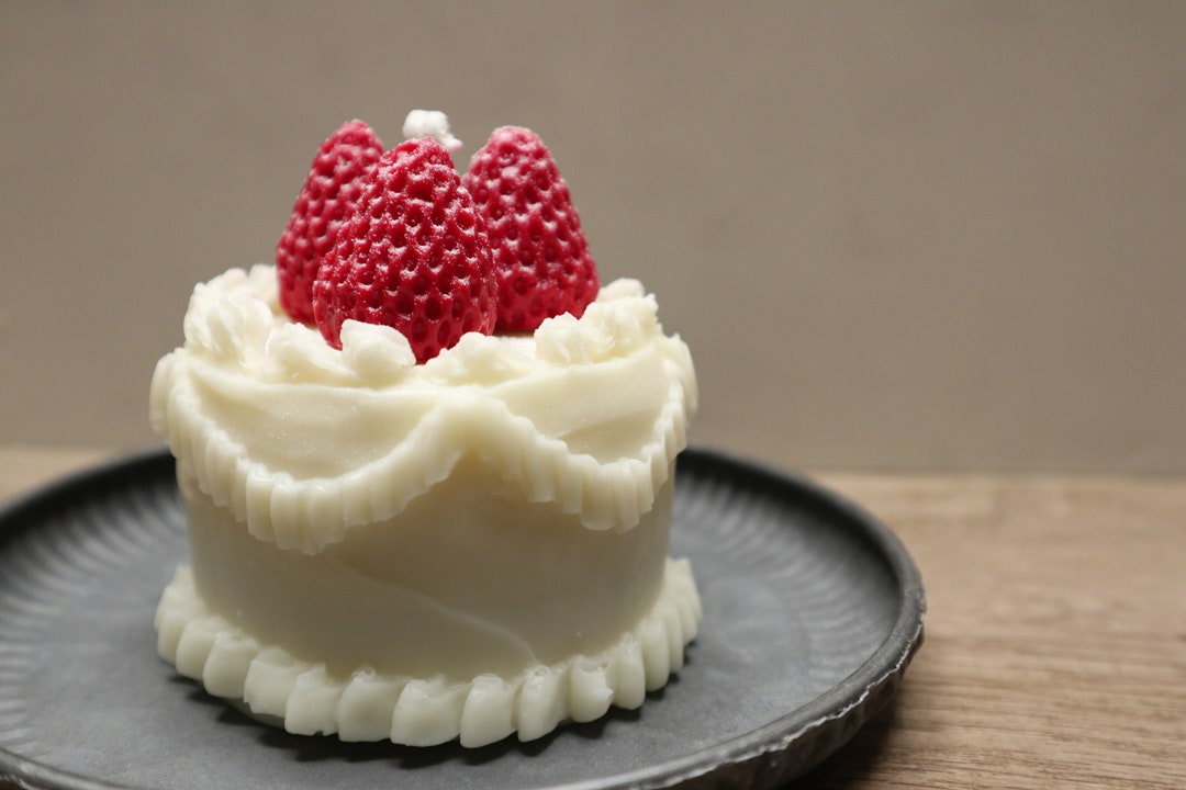 Strawberry Shortcake Candle Food Candle Realistic Candle Kitchen Decor ...