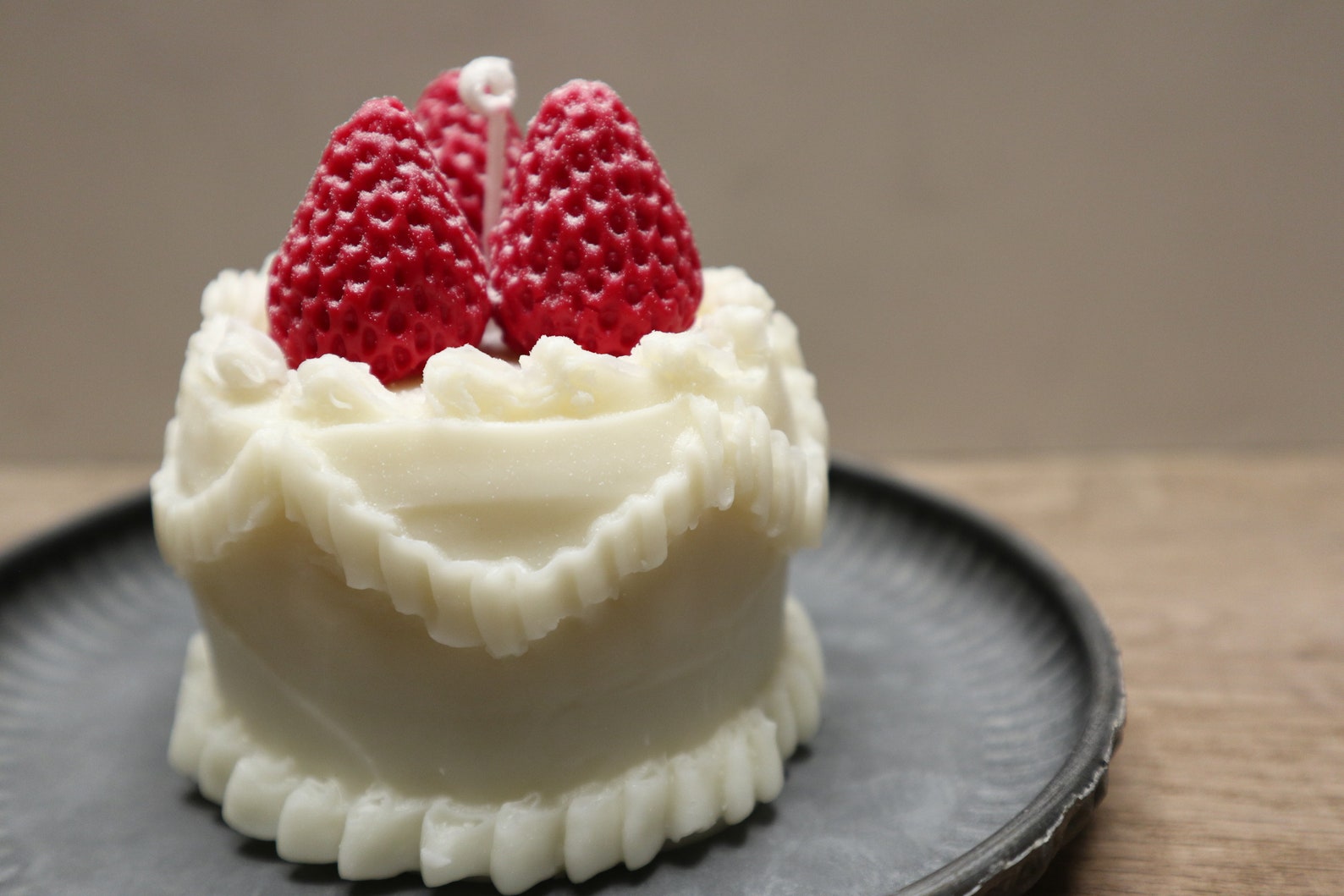 Strawberry Shortcake Candle Food Candle Cake Candle - Etsy