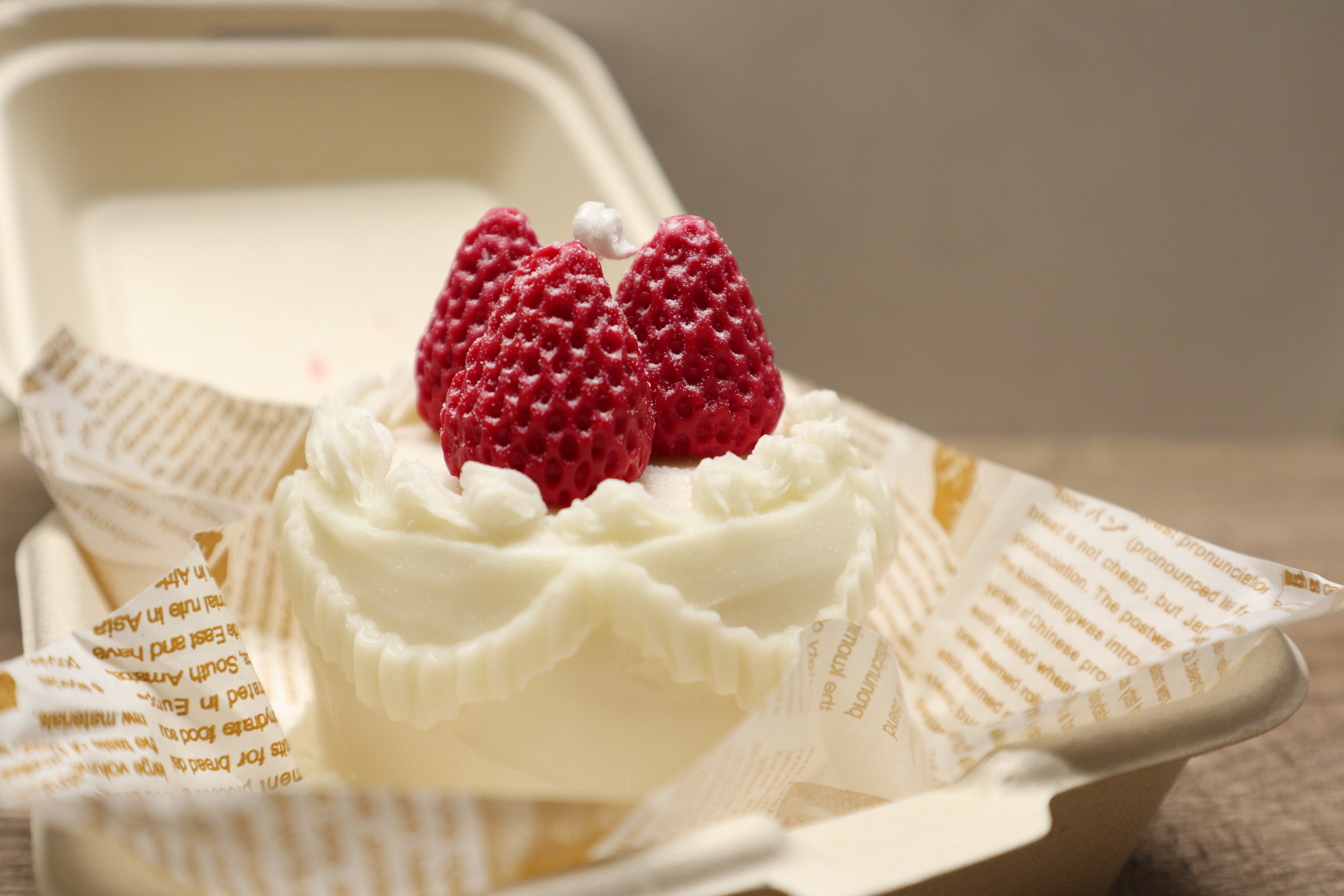 Strawberry Shortcake Candle Food Candle Realistic Candle Perfect ...